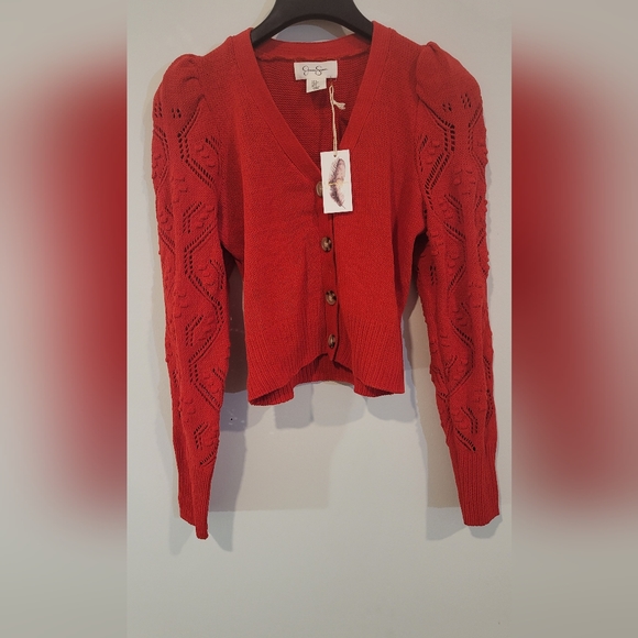 Jessica Simpson | Sweaters | Jessica Simpson Puff Sleeve Crop Sweater ...